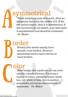 Infographic: The ABCDE's of skin cancer | health enews