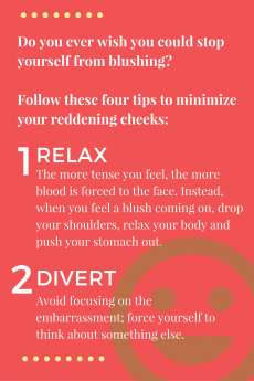 Infographic: 4 tips to minimize blushing | health enews