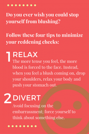 Infographic: 4 tips to minimize blushing | health enews